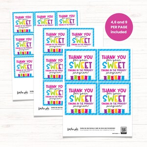 Primary Program Treat, Primary Program Thank You, Primary Appreciation ...