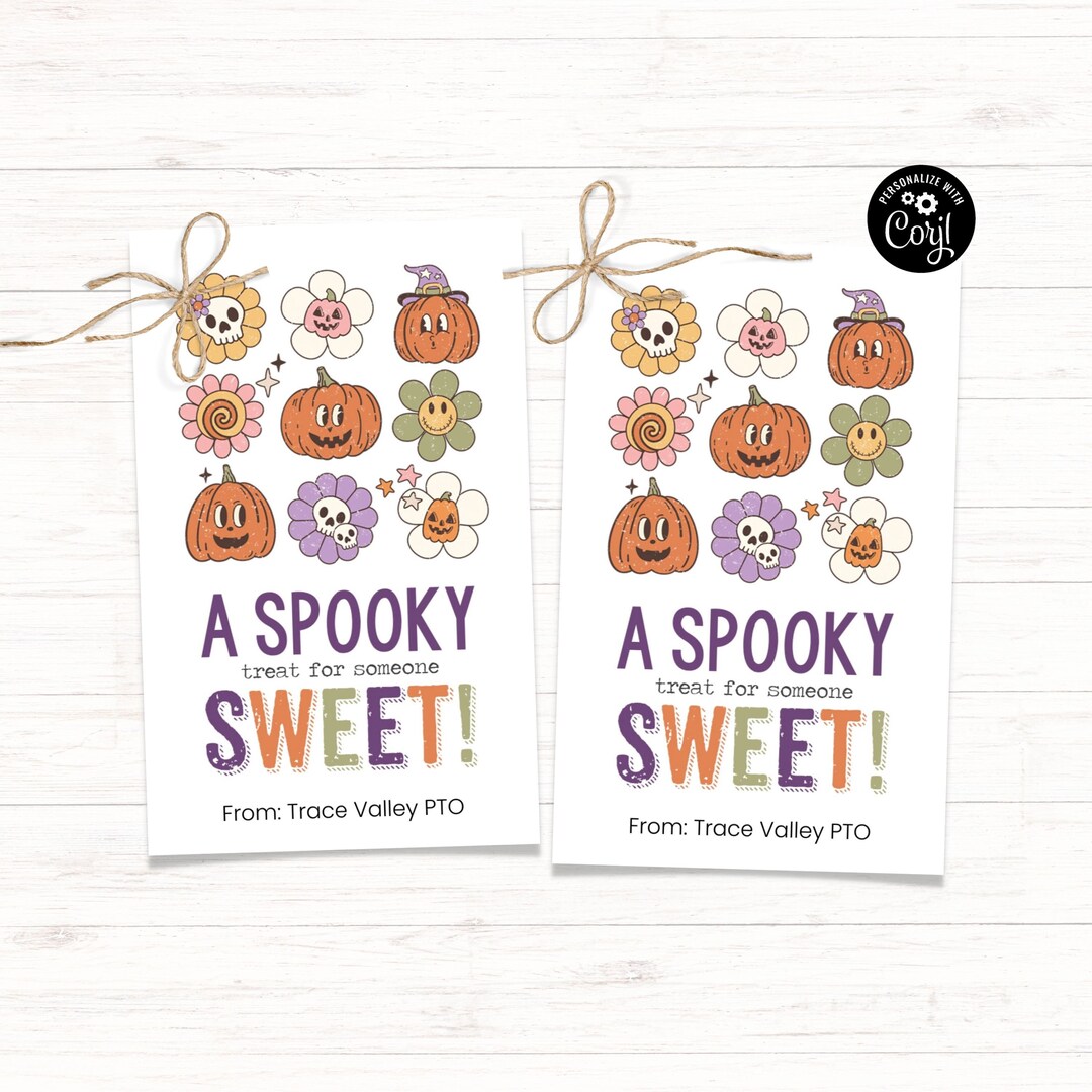 Spooky Treat Tag, Halloween Treat Tag, Halloween Appreciation Treat Tag ...