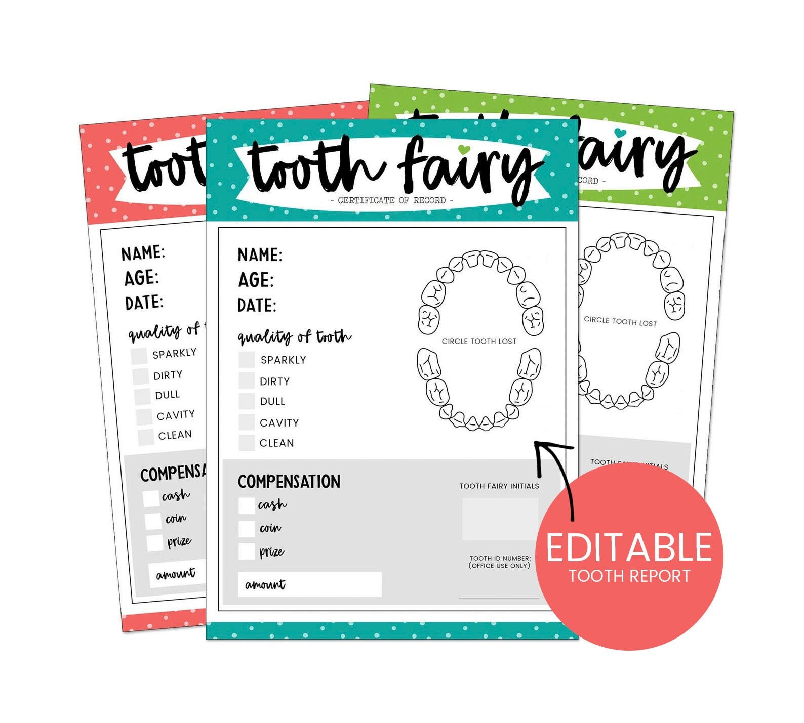 Tooth Fairy Receipt, Lost Tooth Receipt, Tooth Fairy Printable ...