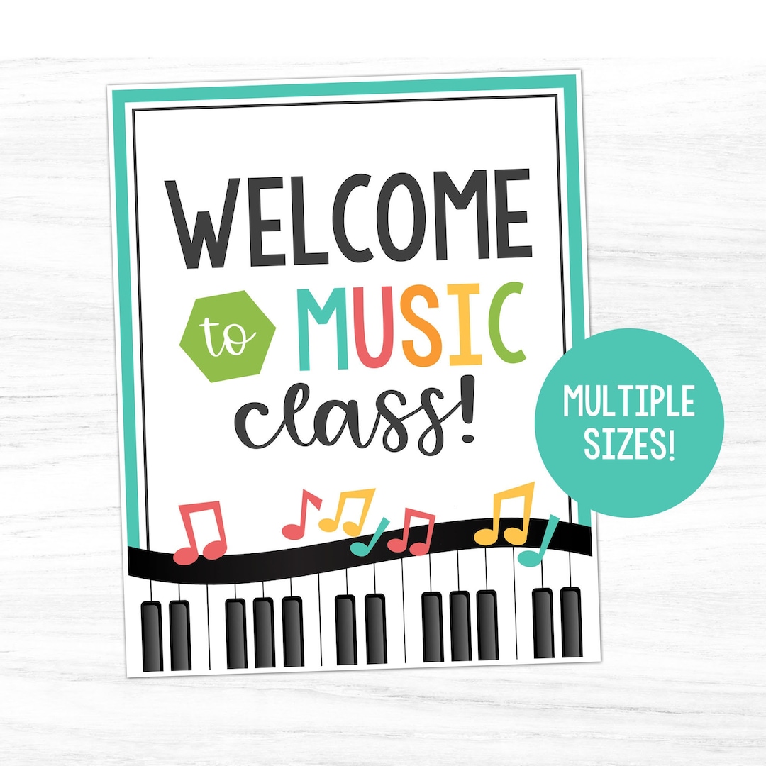 Welcome to the Music Room, Music Class Poster, Music Teacher Decor ...