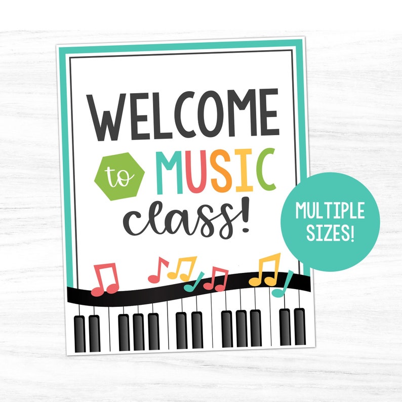 Welcome to the Music Room, Music Class Poster, Music Teacher Decor ...
