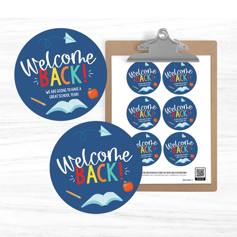 Back to School Gift Tag First Day of School Tag Welcome Back - Etsy