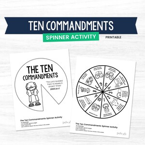 Ten Commandments Activity, Bible Game for Kids, Kid Bible Study ...