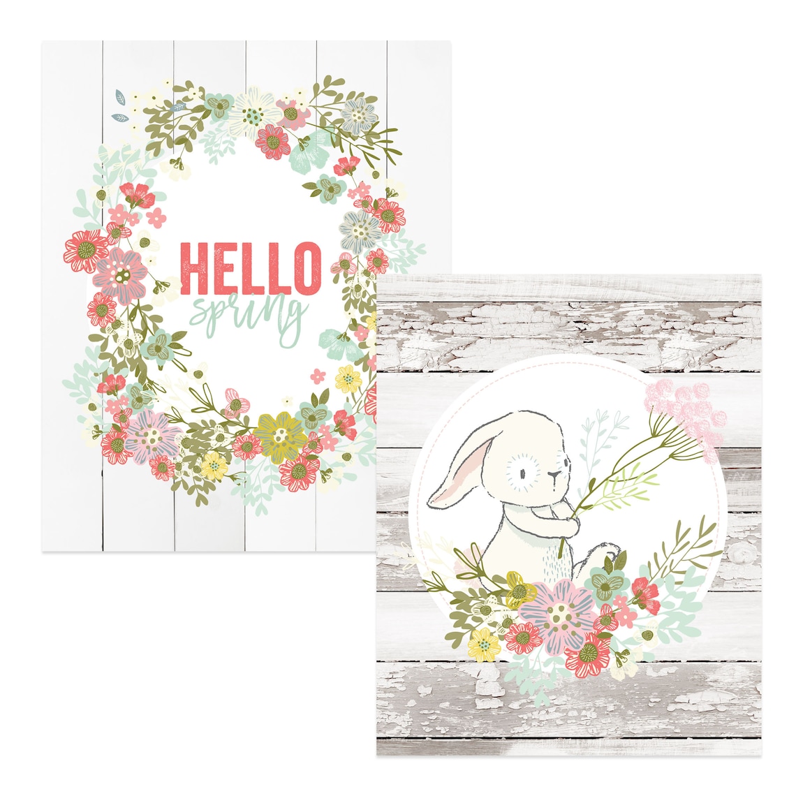 BUNDLE Hello Spring Sign Spring Decor Wall Art Prints - Etsy