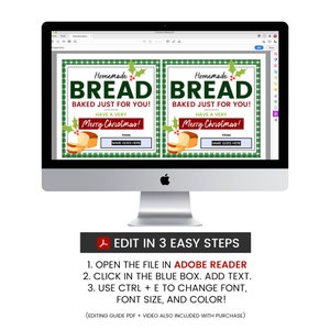 Bread Gift Tag, Neighbor Christmas Gift, Christmas Bread Tag, Sourdough ...