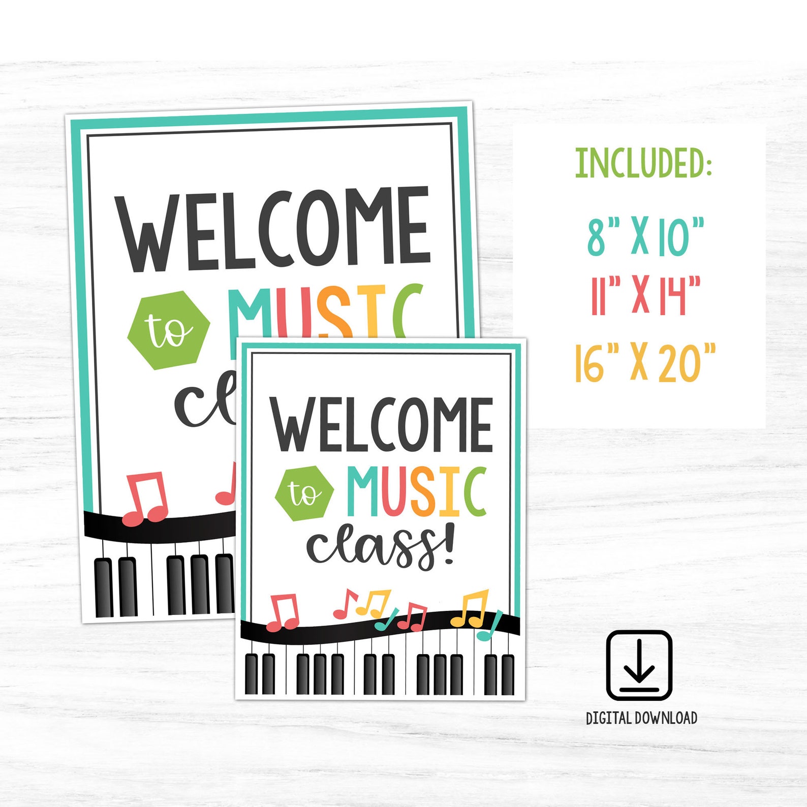 Welcome to the Music Room Music Class Poster Music Teacher - Etsy