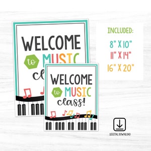 Welcome to the Music Room, Music Class Poster, Music Teacher Decor ...