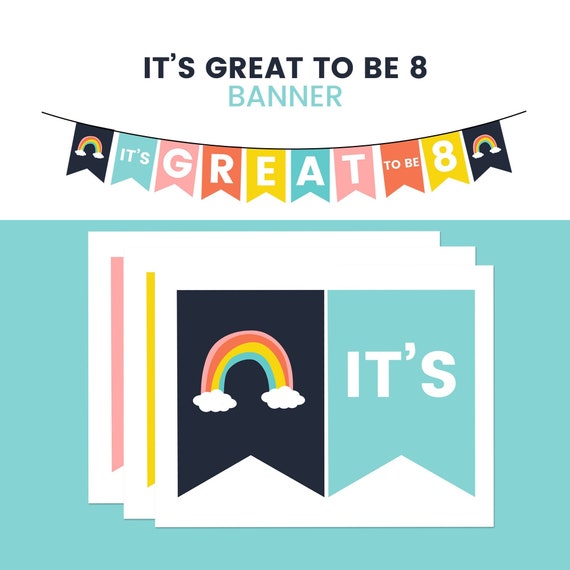 Great to Be 8 Banner Great to Be 8 Primary Baptism Preview - Etsy