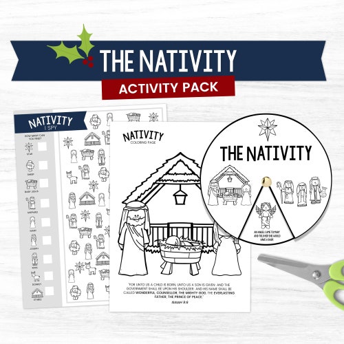 Nativity Coloring Activity Pages Printable Christmas - Etsy