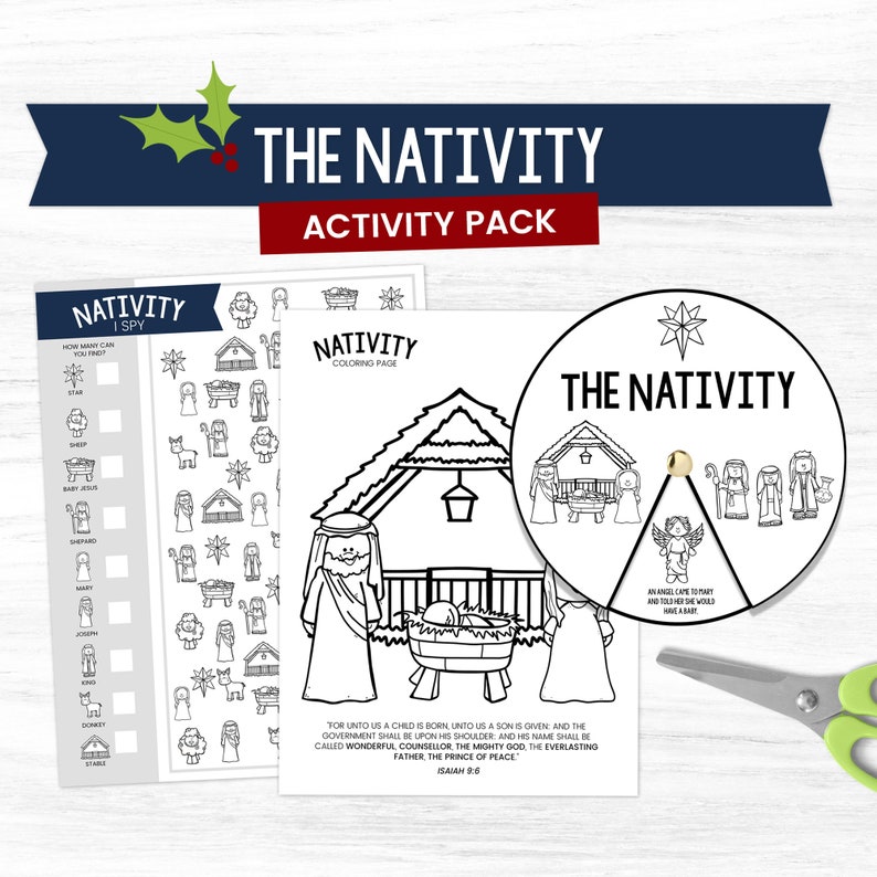 Nativity Printable Activity Nativity Craft Jesus Birth - Etsy