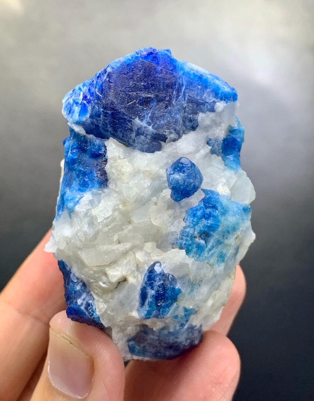 Rare Blue Fluorescent Hauyne With Pyrite Combined Specimen From ...