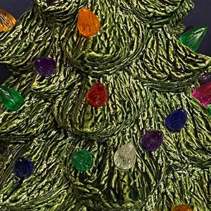 13” Tall Christmas Tree With Multi Colored Bulbs, Star and Electric ...