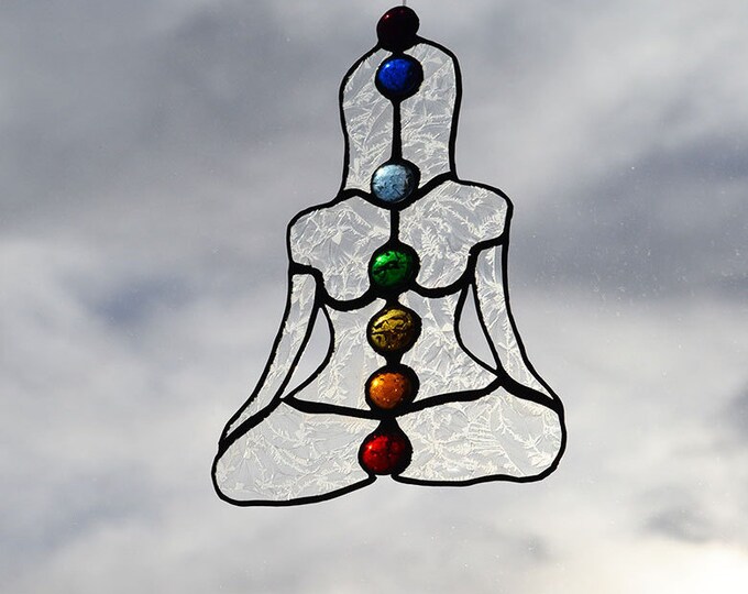 Chakra Stained Glass Meditation Suncatcher - Etsy