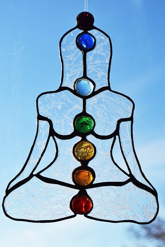 Chakra Stained Glass Meditation Suncatcher - Etsy Canada