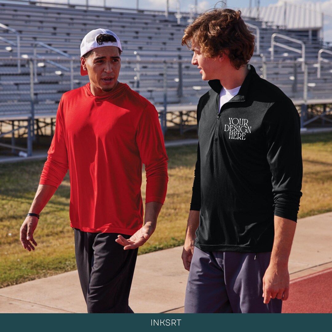 Custom Printed Unisex Quarter Zip Pullover | Sport-tek ST357 | Moisture ...