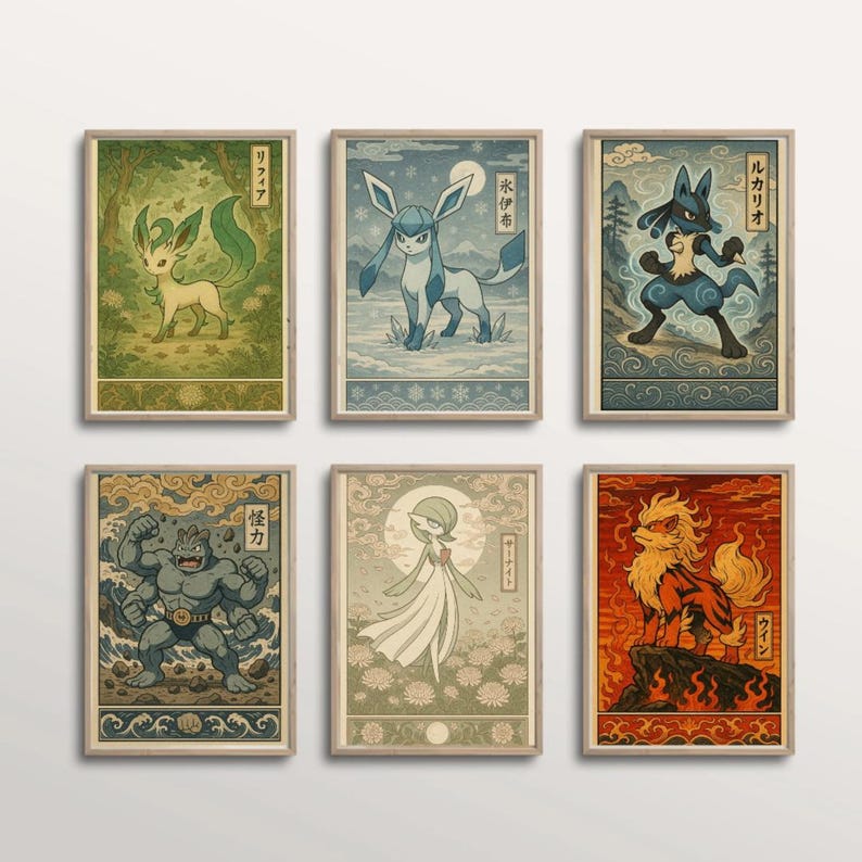 Set of 30 Pokemon Posters | Pokemon Wall Art | Printable Download ...