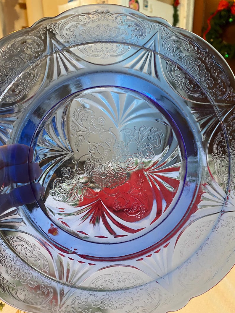 Cobalt Blue 10” Depression Plate - Etsy