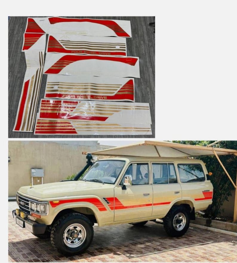 Toyota Land Cruiser FJ60 FJ62 Side Stripe Decal Set: 60 Series Body ...