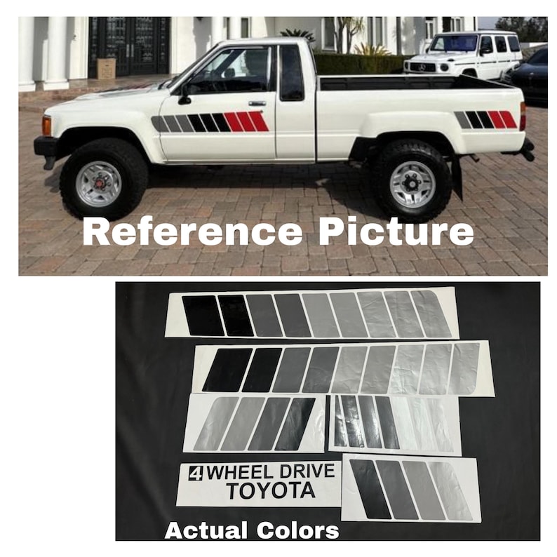 Toyota Hilux Body Stripe Decal Kit: 1985-1988 Retro Truck Graphics - Etsy