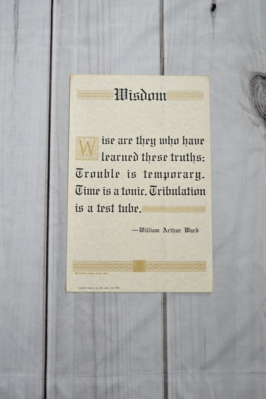 Vintage Print Wisdom by William Arthur Ward Wall Art Poster Print ...