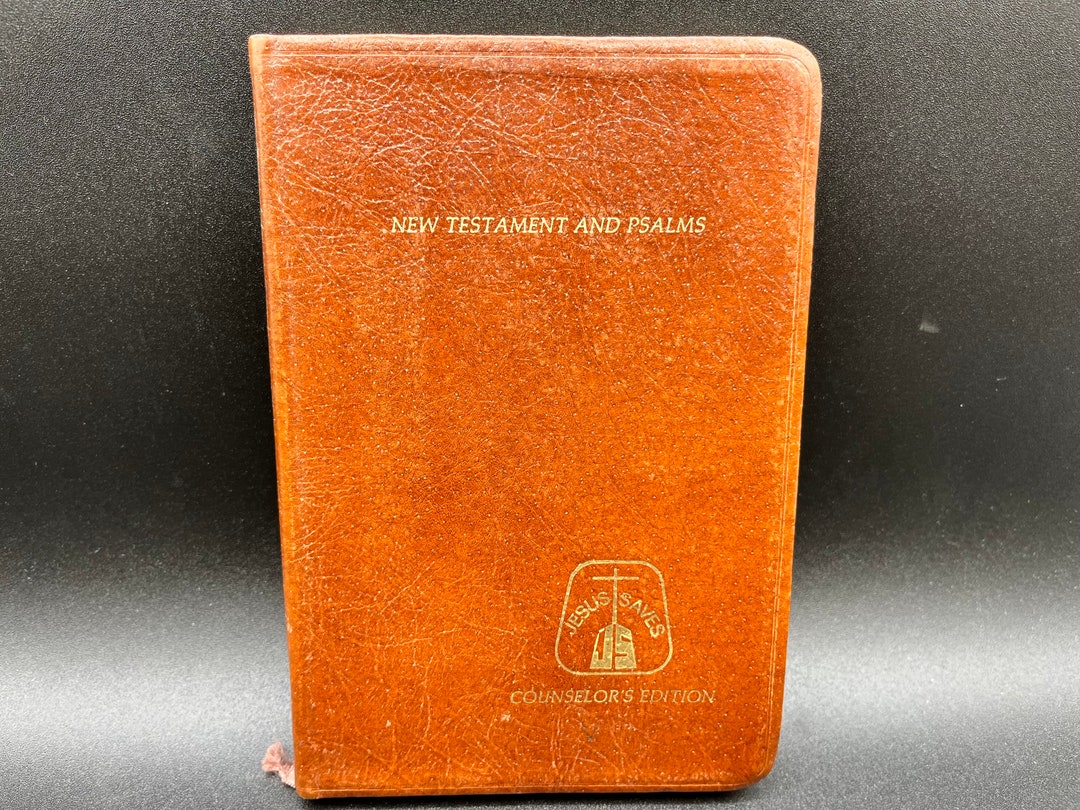 1978 New Testament and Psalms Leather Bound Pocket Book Counselor's ...