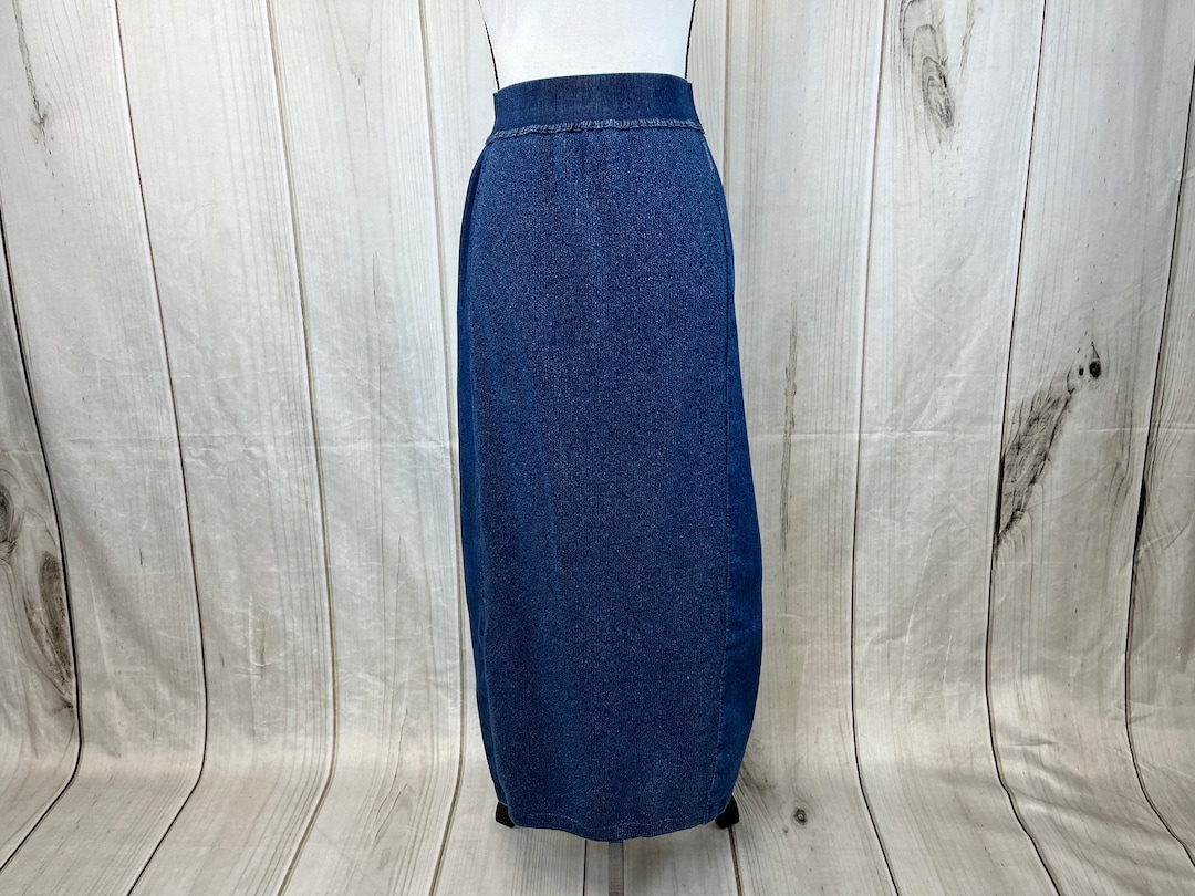 Vintage 90's Blue Willi's Blue Denim Skirt Long Skirt - Medium - Etsy