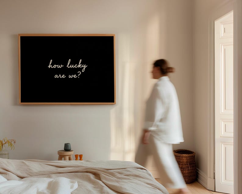 How Lucky Are We? Quote Print – Minimalist Typography Art (digital ...