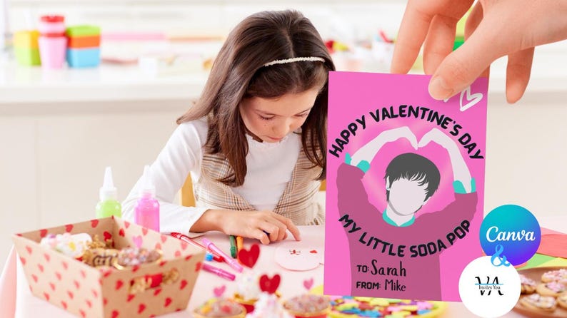 Soda Pop Valentine's Card Template - Editable, Downloadable, Printable ...