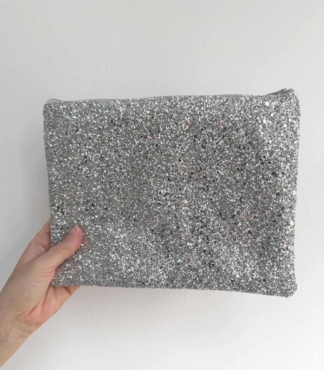 Silver Glitter Clutch Bag, Novelty Bag, Summer Holiday Clutch Bag ...