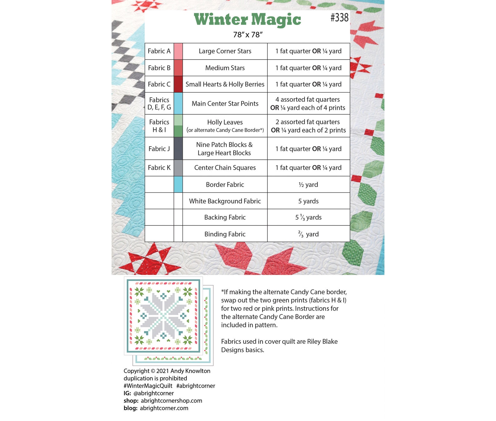 Winter Magic Digital Quilt Pattern (PDF) - Etsy