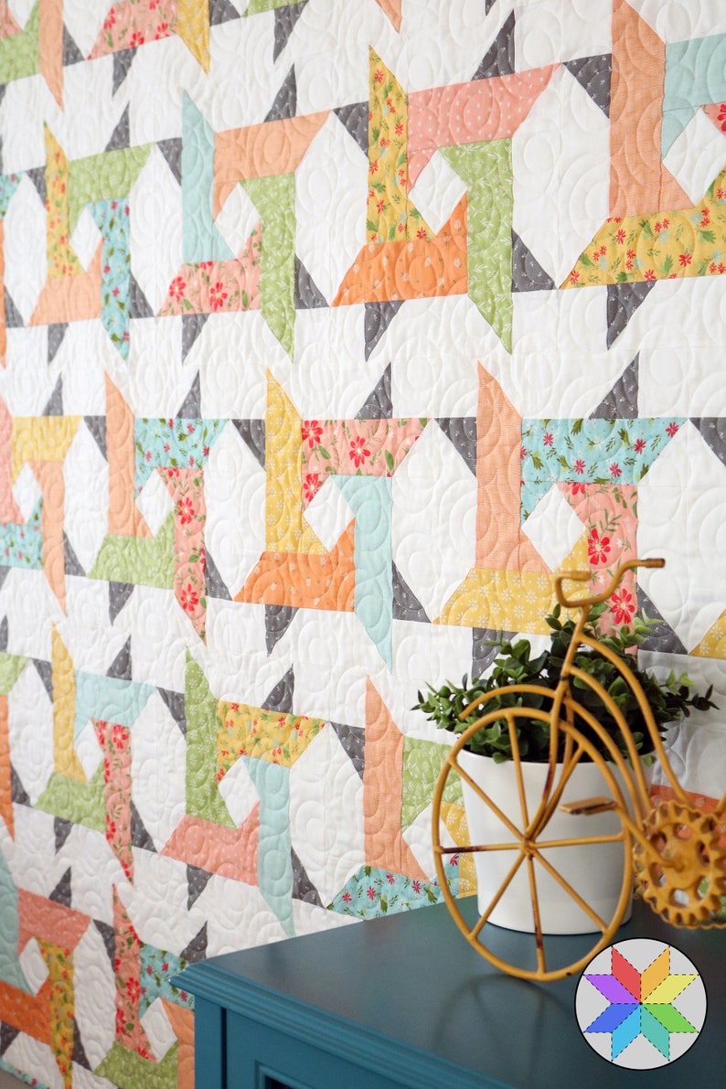 Windy City Digital Quilt Pattern (PDF) - Crib, Throw, Twin, Queen Sizes ...