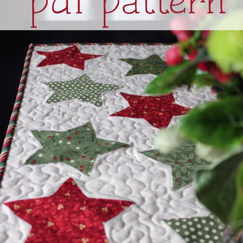 Table Runner Pattern Star Table Runner Patterns Easy Quilt | Etsy