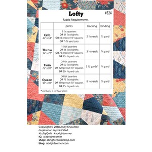 Lofty Digital Quilt Pattern (PDF) - Etsy