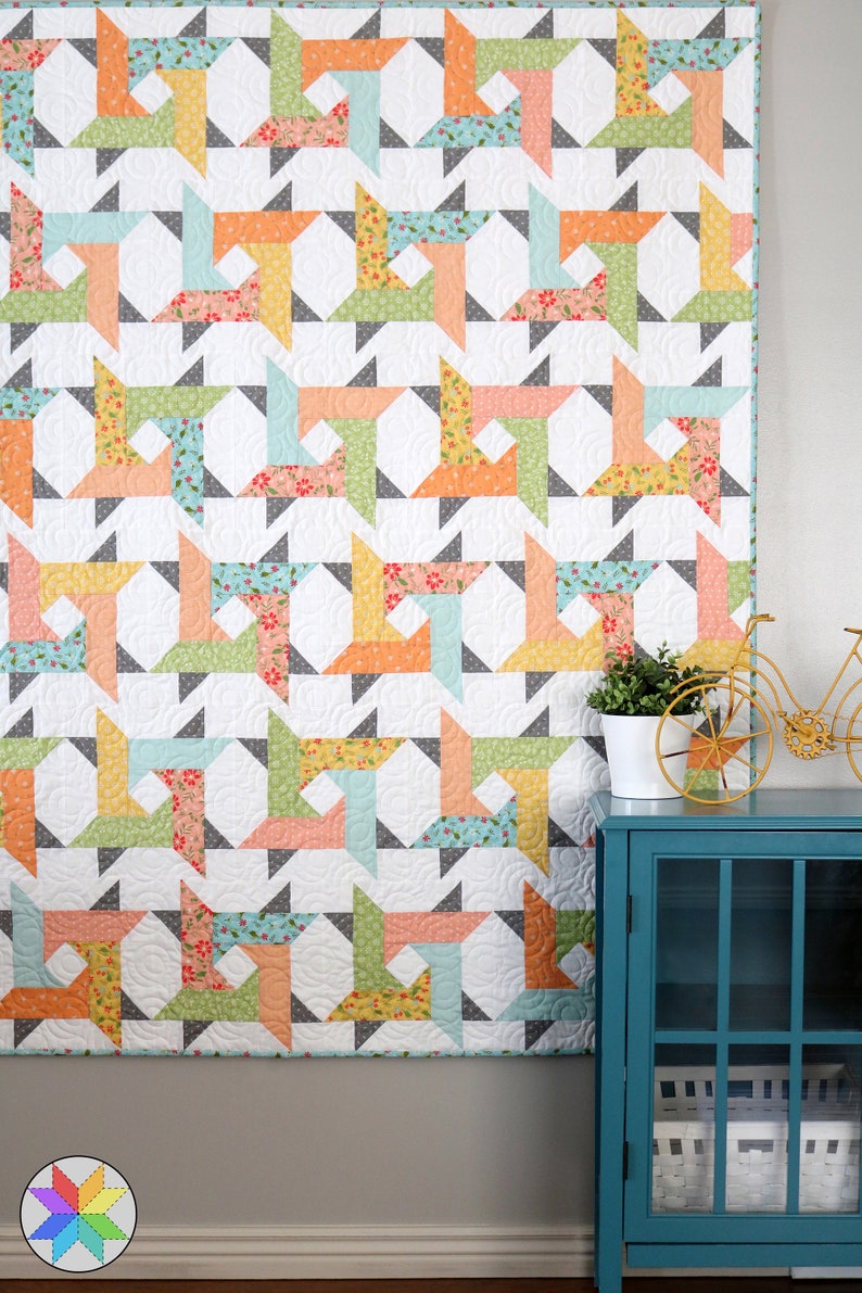 Windy City Digital Quilt Pattern (PDF) - Crib, Throw, Twin, Queen Sizes ...