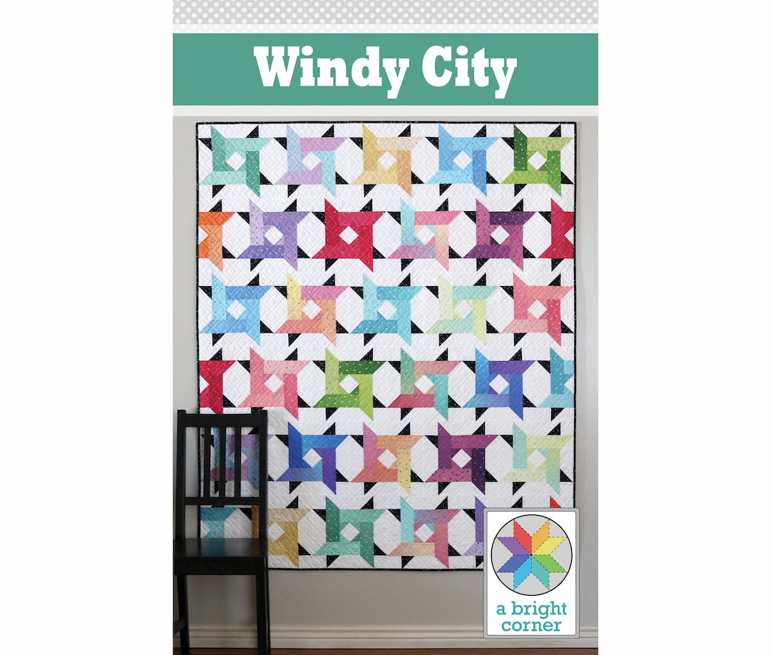 Windy City Digital Quilt Pattern (PDF) - Crib, Throw, Twin, Queen Sizes ...
