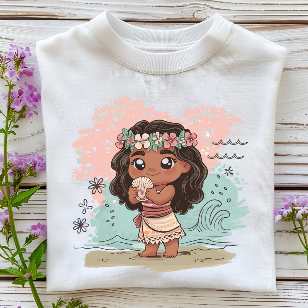 Chibi Moana Shell Png, Cute Island Girl on Beach Clipart, Tropical ...