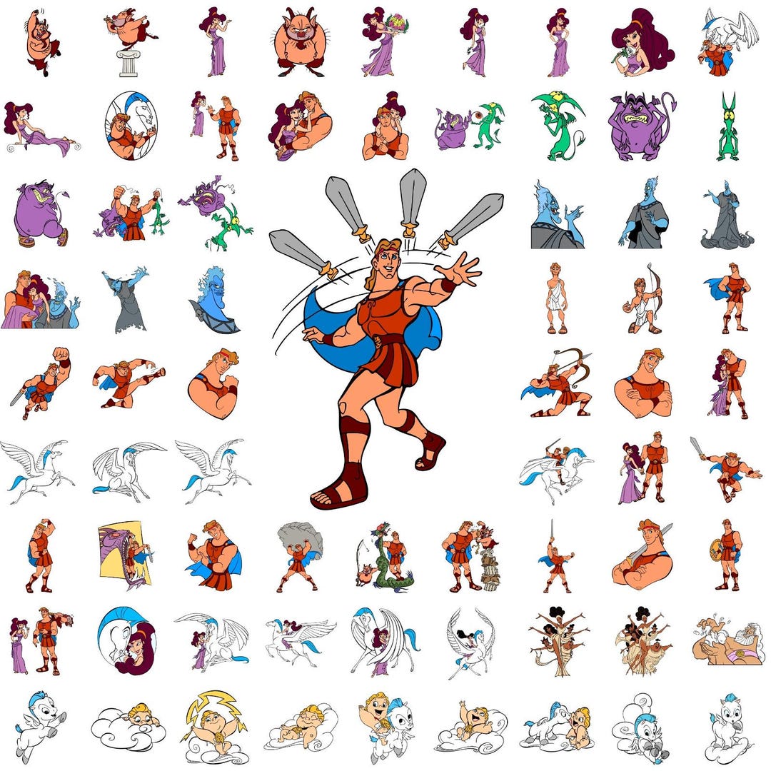 Baby Hercules Svg for Cricut, Pegasus Png Clipart, Hades Megara Svg ...