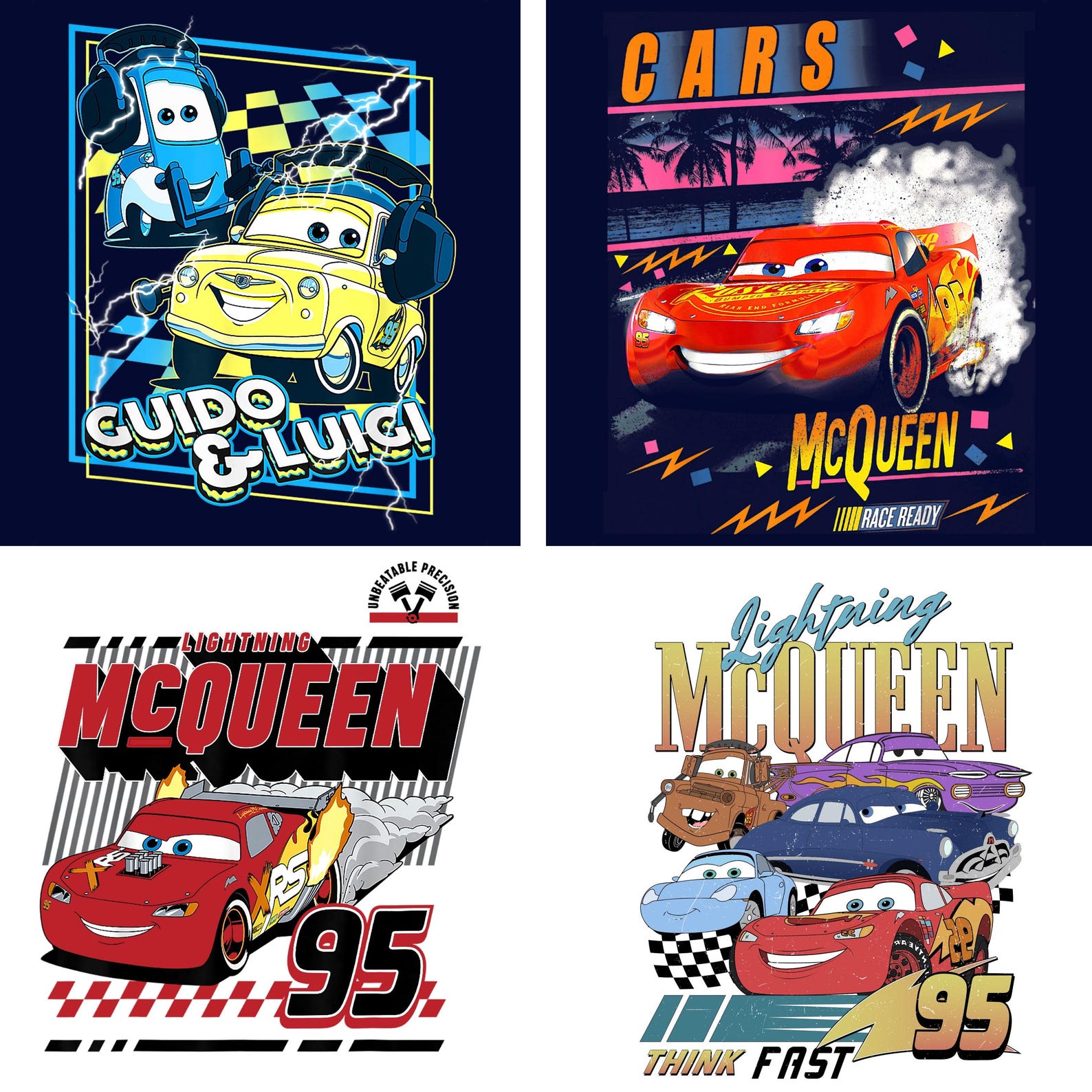 Cars Racing PNG Set, Lightning Mcqueen Car Graphics, Kids Shirt Design ...