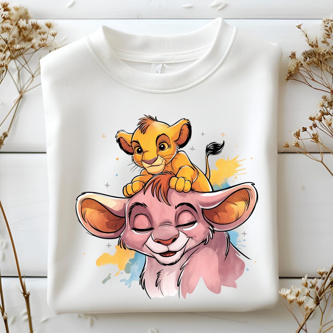 Simba and Mom Lion PNG, Baby Lion King Clipart, Jungle Safari Printable ...