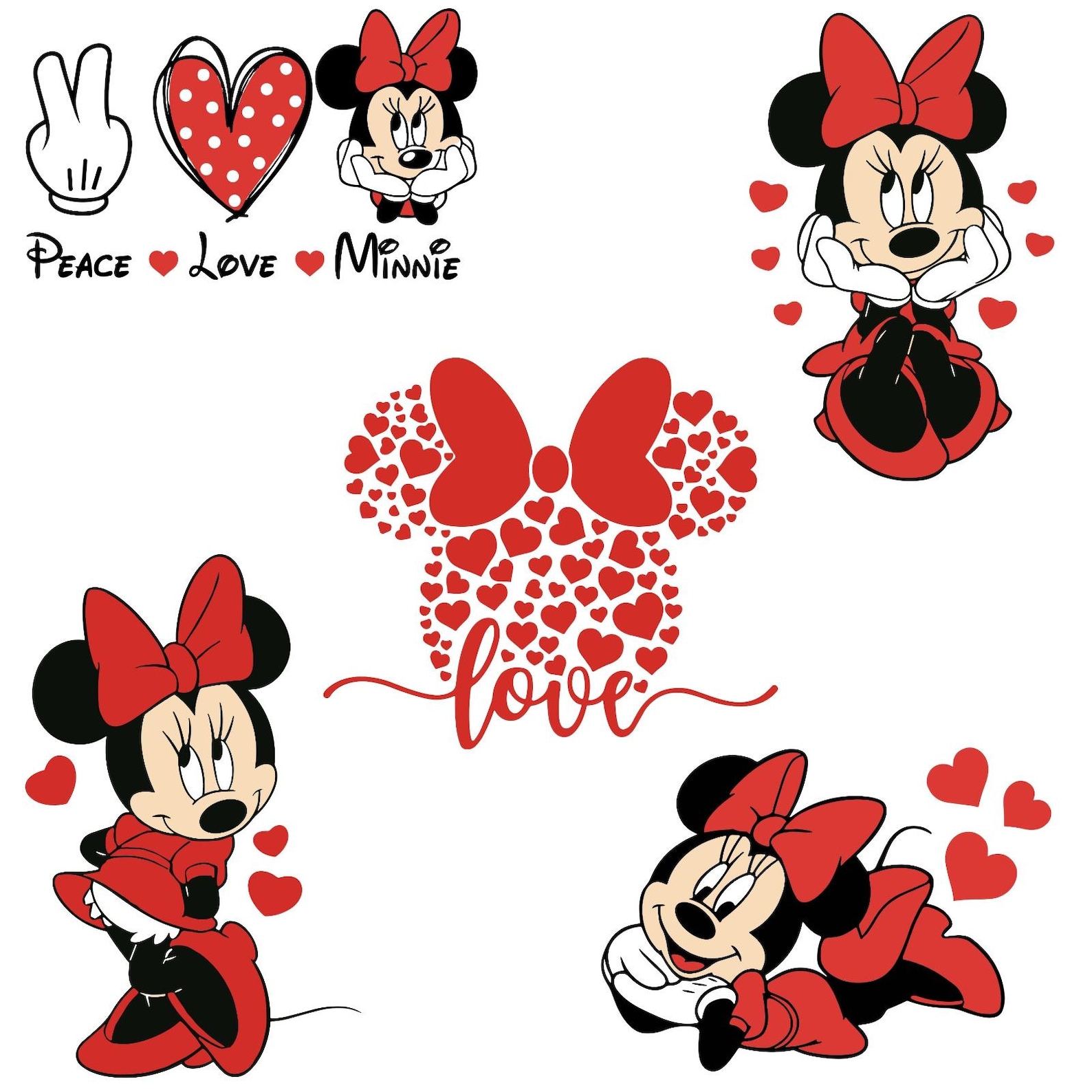 Minnie Mouse SVG Bundle, Princess Svg, Minnie Mouse Birthday, Minnie ...