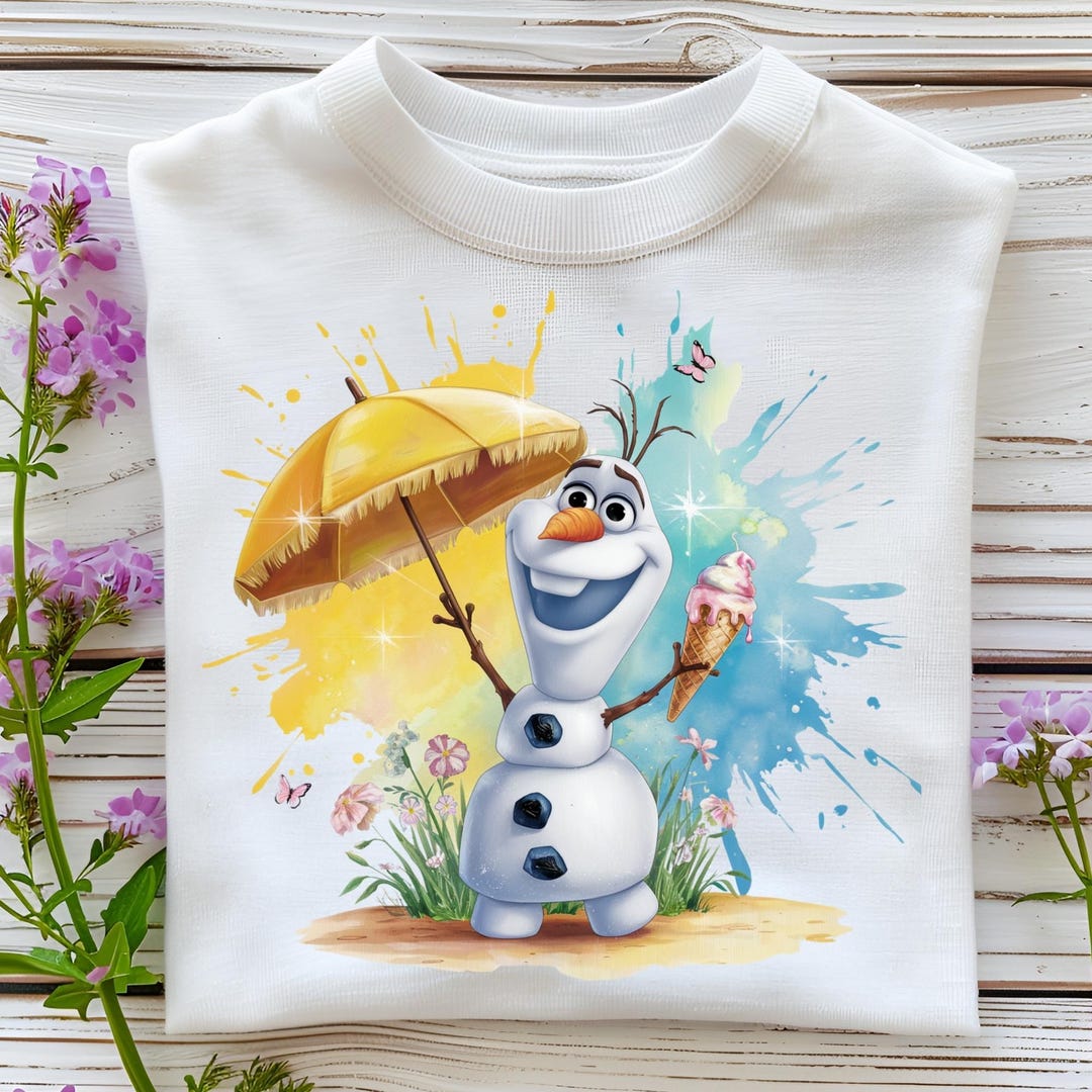 Summer Olaf Png Clipart, Cute Snowman Ice Cream Art, Tropical Vacation ...