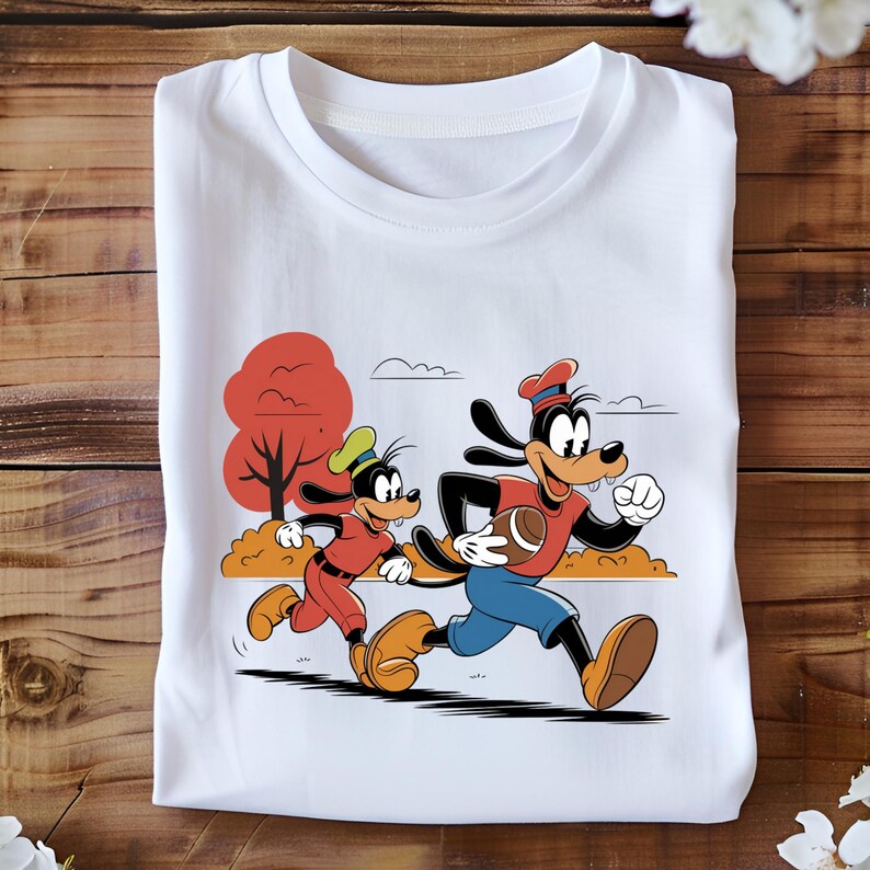 Goofy and Max Football Png, Retro Father and Son Sports Clipart for ...