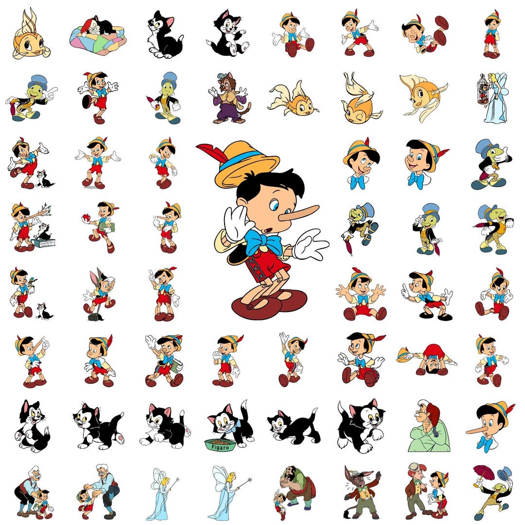 Pinocchio Svg & Png Files for Cricut, Pinocchio SVG Bundle, Geppetto ...