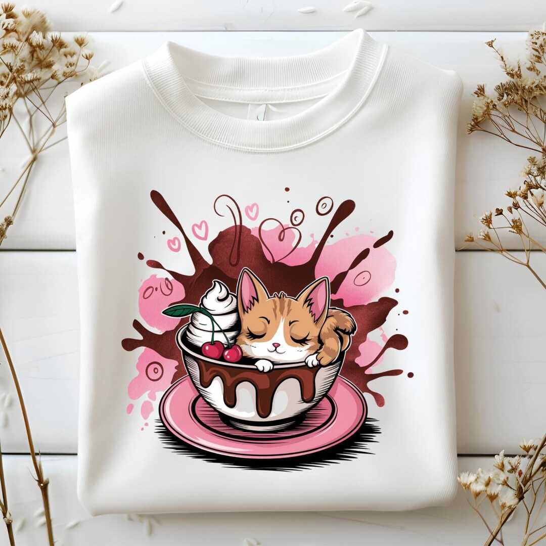 Chibi Figaro Dessert Png, Kawaii Cat Ice Cream Clipart, Cute Kitten in ...