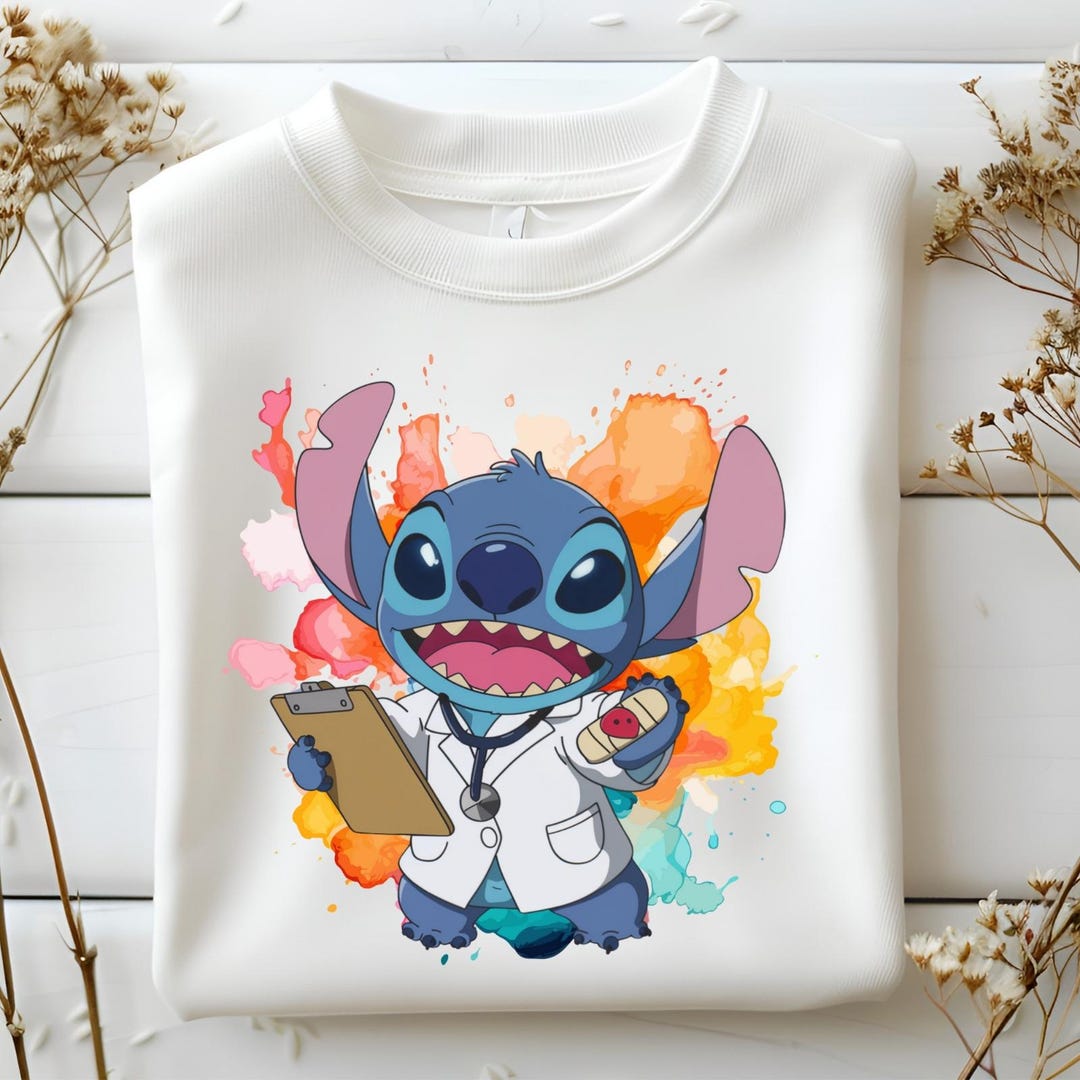 Stitch Doctor PNG Clipart, Medical Theme Digital Design, Cute Hospital ...