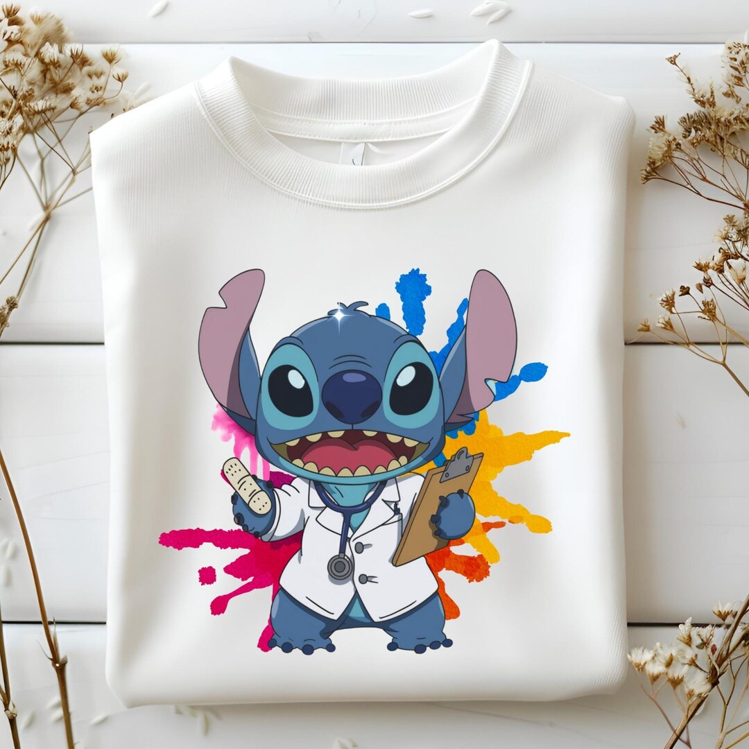 Doctor Stitch Png, Medical Theme Sublimation Clipart | Cute Cartoon ...