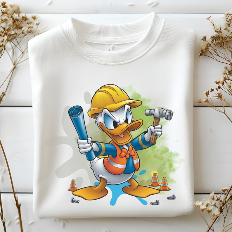 Construction Donald Png, Builder Duck Cartoon Clipart, Hard Hat and ...