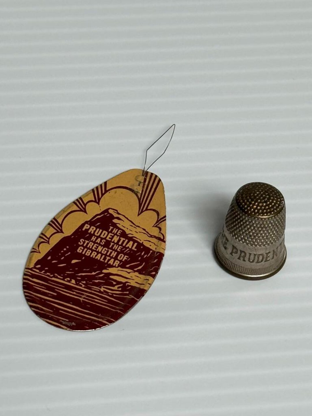 Antique Needle Threader With Prudential Insurance Rock of Gibraltar ...