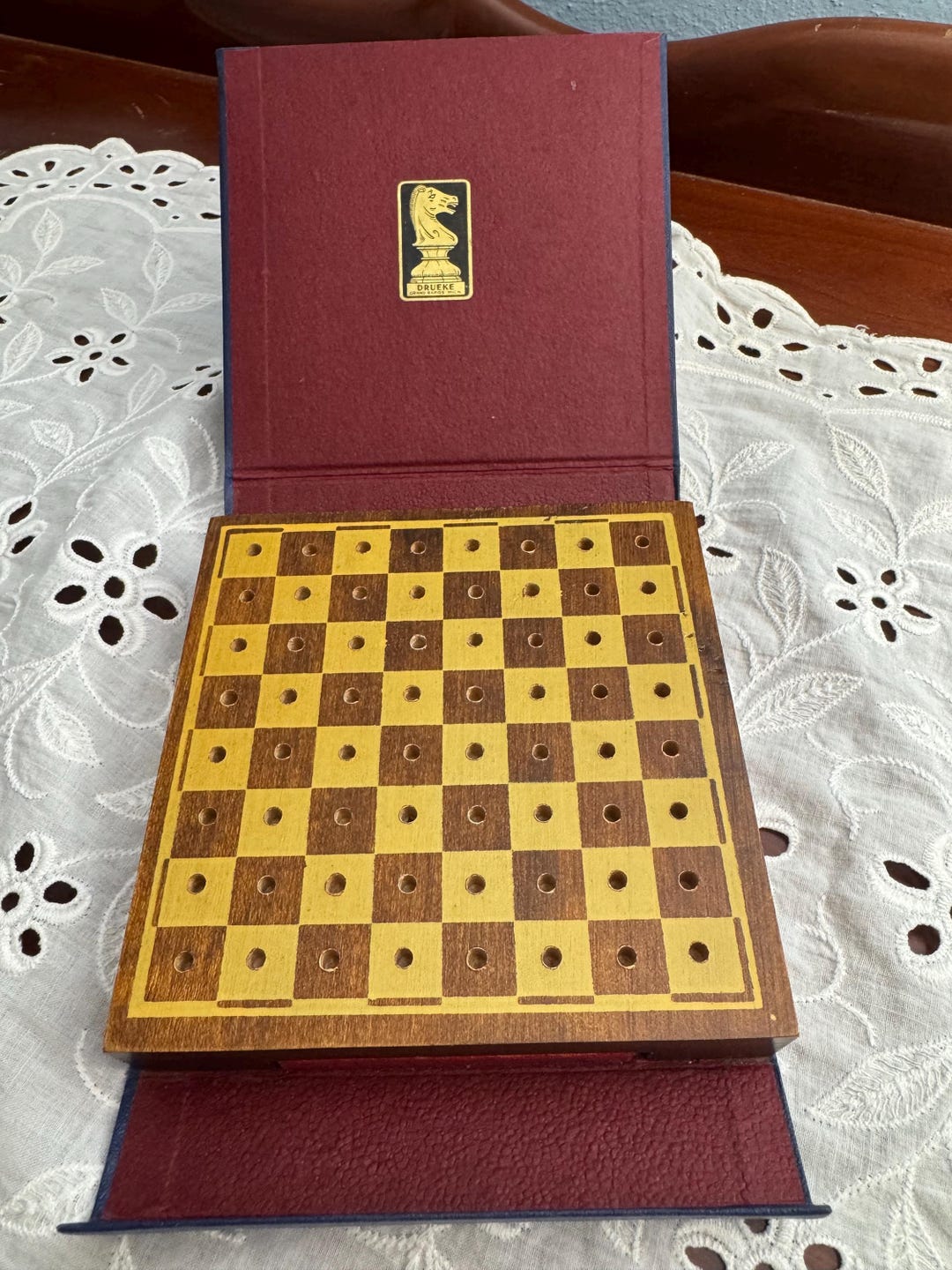 Vintage Drueke Travel Checkers – WWII Era Play-a-way Set – Compact ...