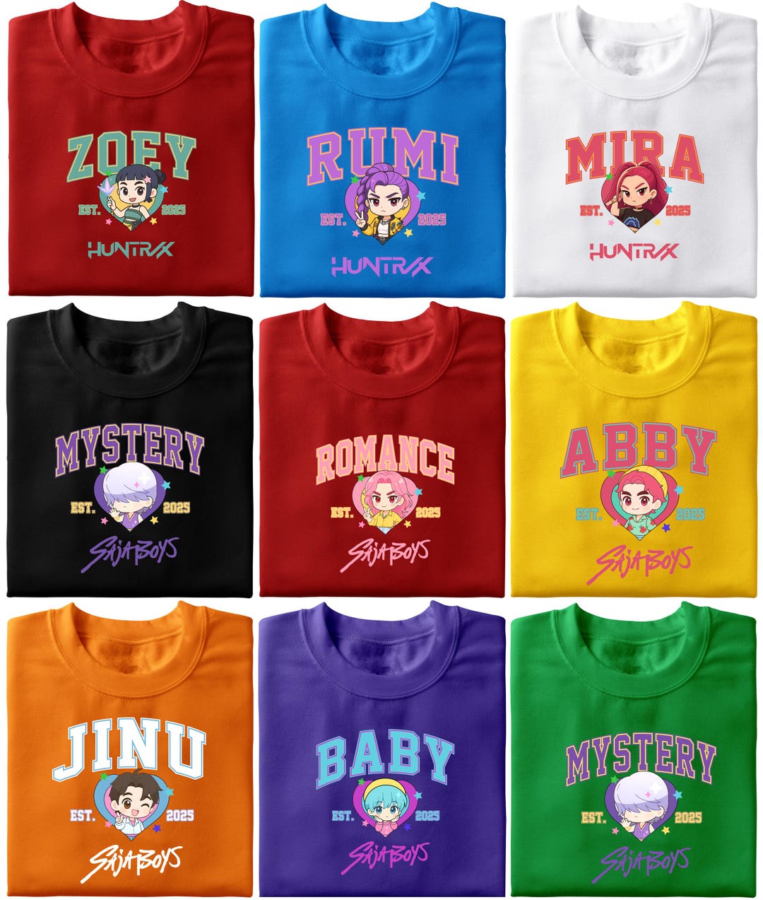 Custom Anime Chibi Shirt, Personalized Name Varsity Tee, Cute Pop Star ...